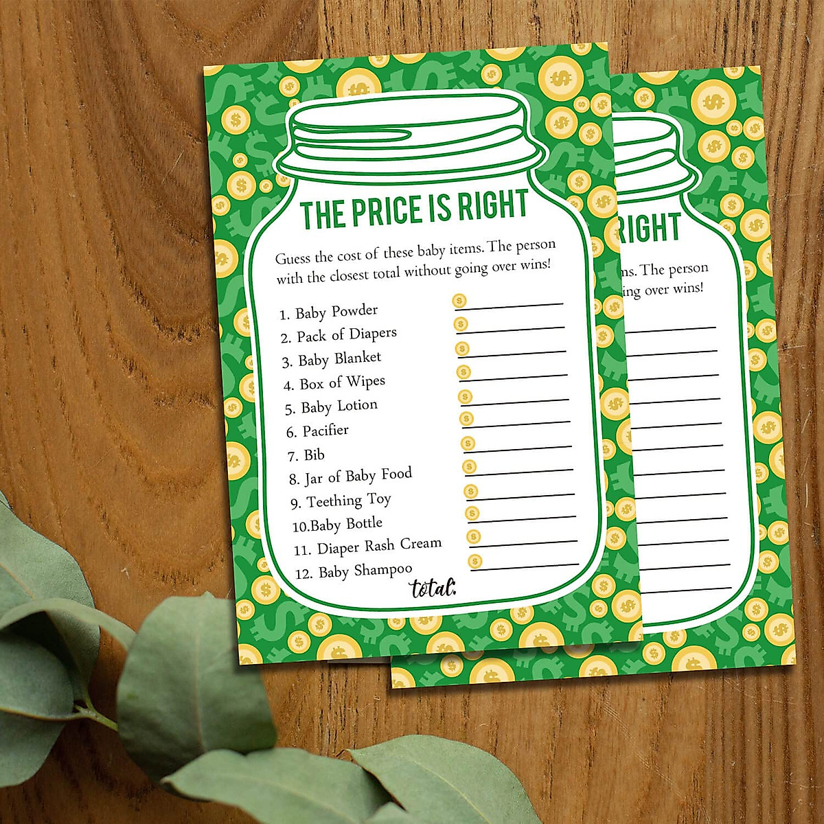 50 Price is Right Baby Shower Game - Funny Questions Bundle Pack - Guess If The Price is Right Baby Shower Game Ideas for Boys, Girls, or Gender Neutral.