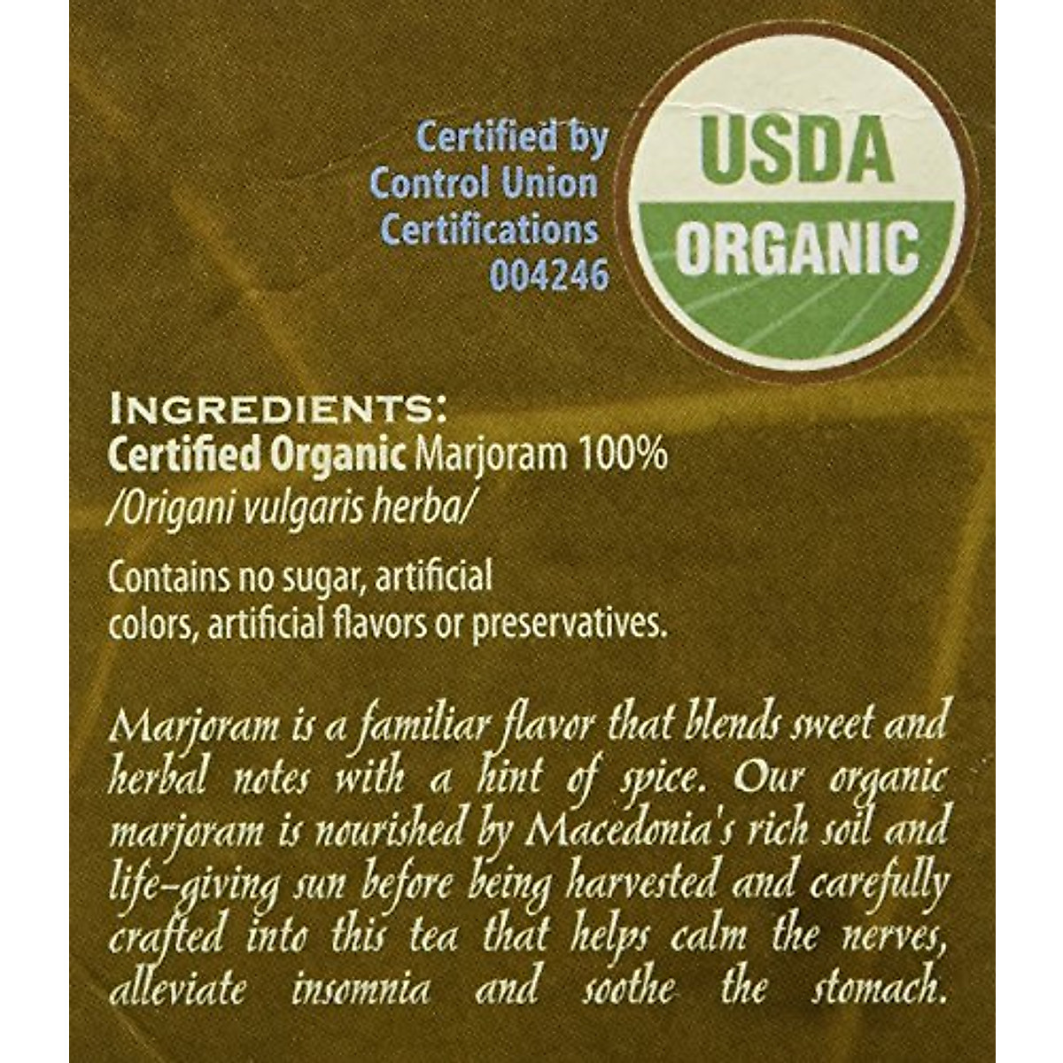 Good Nature Organic Marjoram Tea, 1.058 Ounce