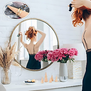 Luckforest Natural Wood Cones, 10Pcs 3 Different Sizes Wood Cone Rings Holder Jewelry Display Stand Vertical Shaped Unpainted Wooden Cones for Girls Women DIY Craft