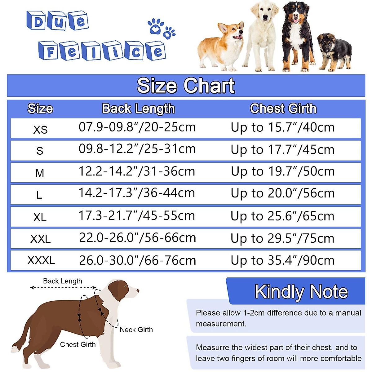 Due Felice Dog Surgery Suit Female Spay Recovery Suit for Dogs Neuter Onesie for Surgery Female Male Dog After Spayed Surgical Suit Purple/Medium