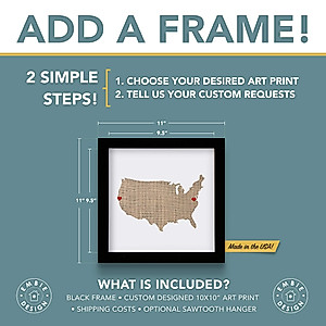 Any Two States Map Art Print Wall Decor - WATERCOLOR series - Love Wedding Gift Personalized State