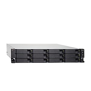 QNAP TS-h1886XU-RP-R2-D1622-32G-US 18 Bay rackmount NAS with Intel® Xeon® Processor, 32GB DDR4 ECC RAM, 10GbE-Ready and ZFS Storage for virtualization and Data-Intensive Enterprise Applications