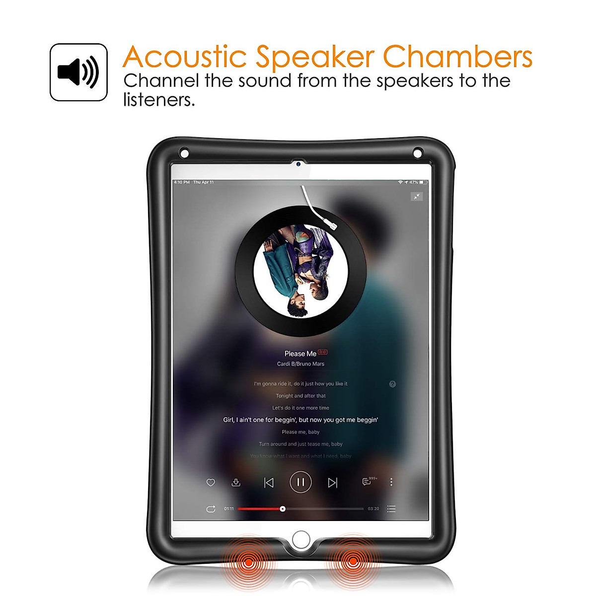 Fintie Case for iPad 6th / 5th Generation (2018/2017), iPad Air 2 / Air 1 (9.7 Inch) - [Honey Comb Series] Lightweight Anti-Slip Kids Friendly Shockproof Silicone Cover, Black