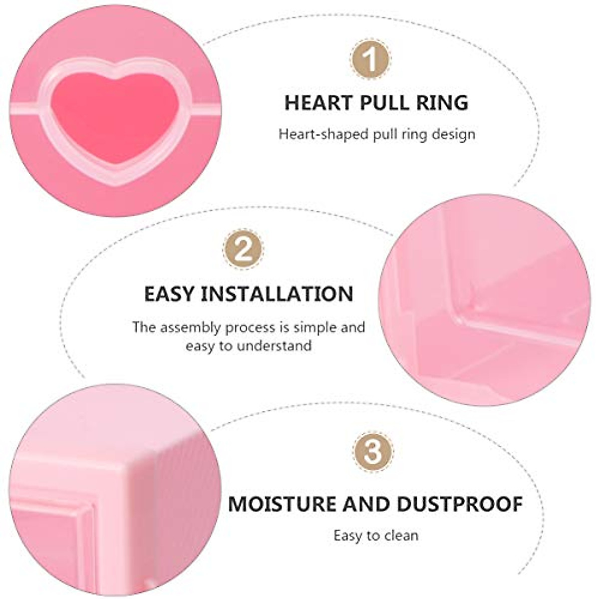 DOITOOL 6Pcs Plastic Shoes Boxes Stackable Shoe Organizer Bins Foldable Shoe Container Drawer Type Shoe Organizer (Pink)