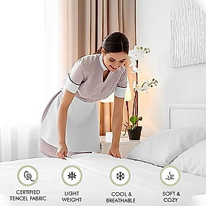 LINENWALAS 100% Organic Tencel Lyocell Silk Pillow Cases Standard Size, 2 Pack Soft, Breathable, Eucalyptus Cooling Pillowcases Set Queen Size with Envelop Closure (Burnt Orange, 20x30 Inches)