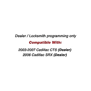 KeylessOption Keyless Entry Remote Control Car Key Fob Replacement for Cadillac SRX 12223130-50