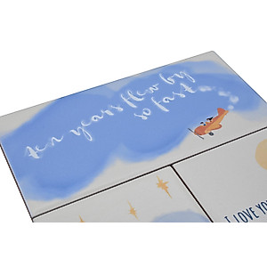 Pirantin 10th Anniversary Ceramic Loving Couple Collage - Romantic Free Standing Ornament (uv-tileblanket10), Creme