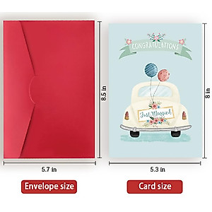 Wedding Card,Engagement Congratulation Card,Bridal Shower Card,Wedding Day Congrats Gift,Funny Wedding Card for Couple,Wedding Congratulations Card