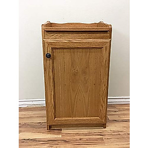 Trash Canister/Hamper in Oak (Light)