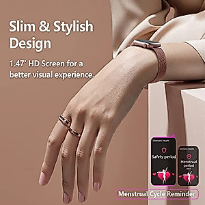 MorePro Fitness Tracker with Heart Rate Monitor, Blood Pressure Watch for Women, Waterproof Fitness Watch with Blood Oxygen Sleep Tracking, Activity Step Tracker Calorie Counter for Android iOS