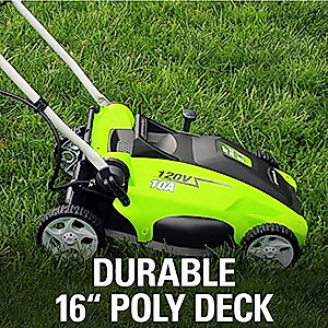 Greenworks 10 Amp 16-inch Corded Mower, 25142