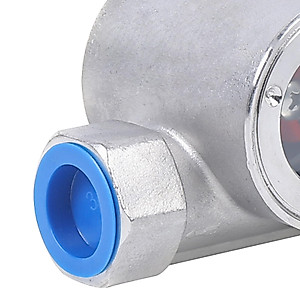 TFCFL 3/4" NPT Stainless Steel 304 Sight Water Flow Indicator with Plastic Impeller 362Psi 2.5MPa, Flowmeters Pipe Accessories