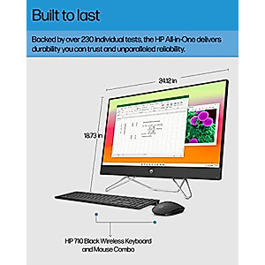 HP All-in-One Bundle PC, 27" Full HD Micro-Edge Touchscreen Display, 12thGeneration Intel Core i5 Processor, Intel Iris Xe Graphics, 12 GB SDRAM, 512 GB SSD, Windows11 Home OS, Wi-Fi (27-cb1170, 2022)