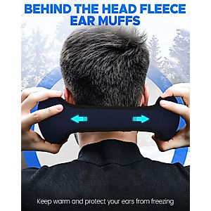 Venswell Winter Ear Muffs for Men Women Fleece Ear Warmers for Cold Weather Running-Behind the Head Earmuffs Adjustable