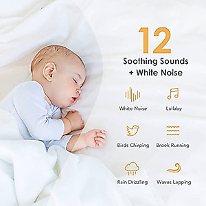 One Fire Night Light for Kids+Sound Machine Baby Night Light, 35 Lighting Modes & Dimmable Kids Night Lights for Bedroom, Portable & Rechargeable Battery Night Light for Kids,Remote+Timer Nursery Lamp