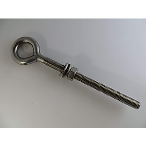 US STAINLESS 2 Pieces Stainless Steel 316 M12 Eye Bolt 12mm x 150mm Bolt Marine Grade Pitch of 1.75