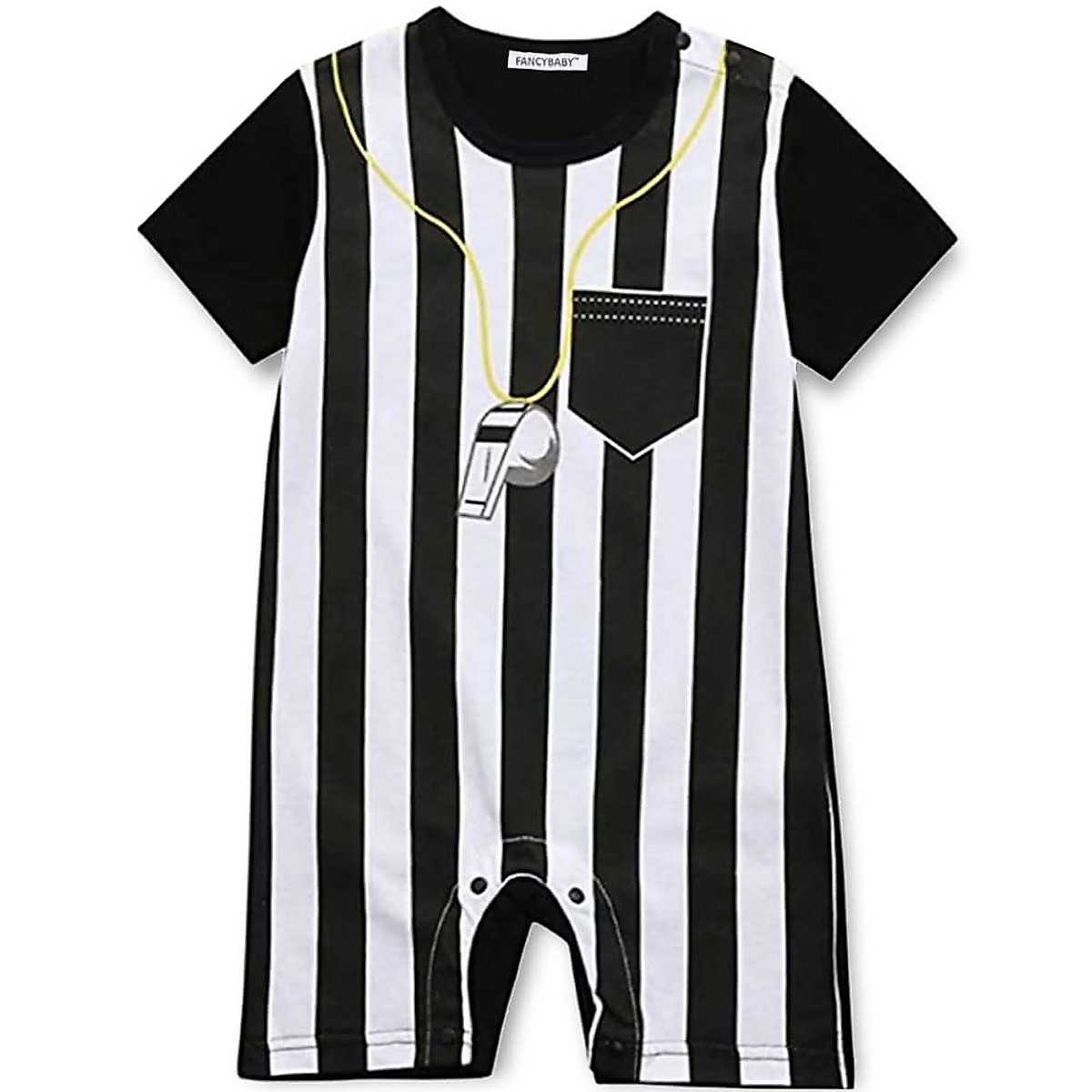 FANCYBABY Baby Toddler Referee Baseball Romper Shirt Outfit (9 to 12 Months, Referee)