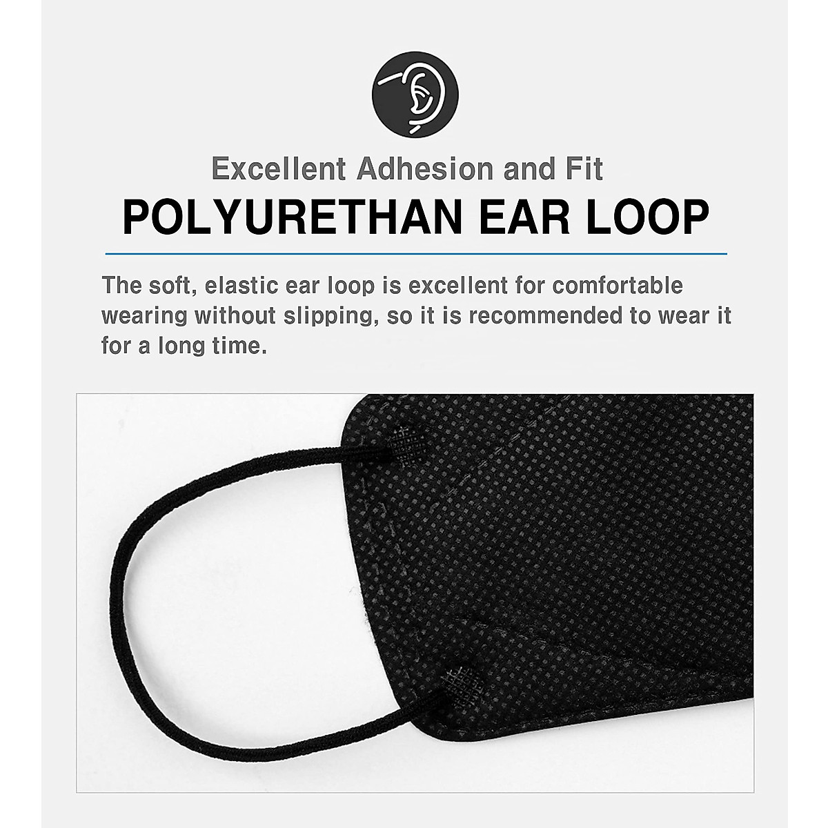 HAPPYDAY , 25 Packs, Made in KOREA Premium KF94 Micro Dust Protection Individually Packaged Black Face Mask Large