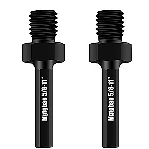 2Pcs Core Drill Bit Adapter 5/8-11 inch Male to 3/8 inch Hex Shank for Thread Diamond Hole Saw.