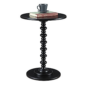 Convenience Concepts Palm Beach Spindle Table, Black, 17.75 in x 17.75 in x 24 in