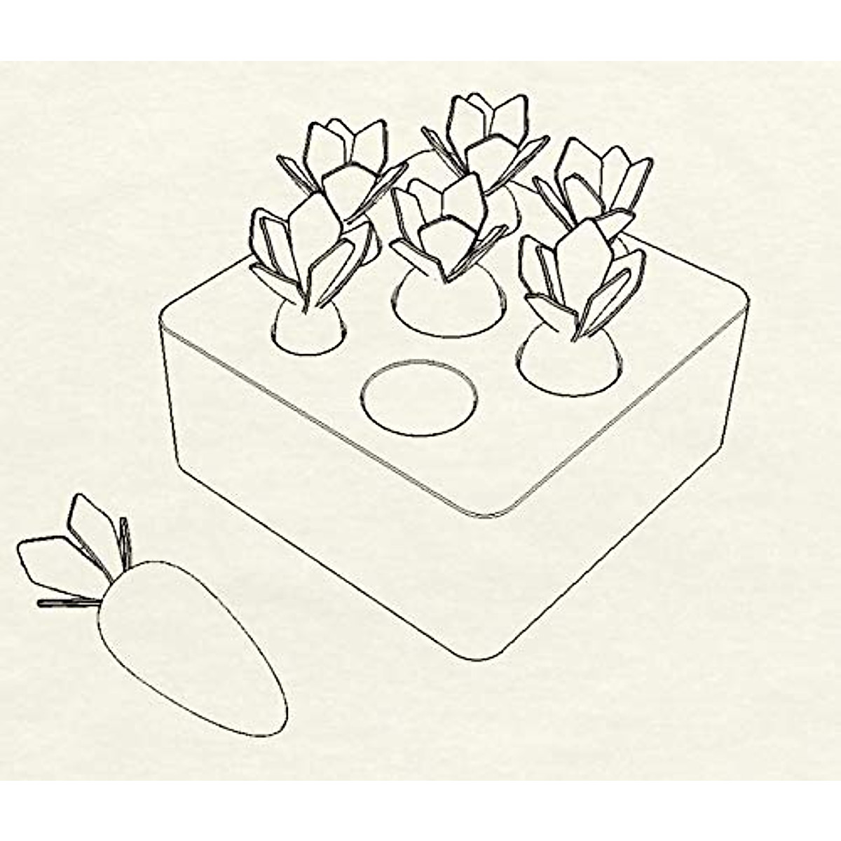 Ancaixin Montessori Toys for Babies 6-12 Months, Wooden Toys for 1 Year Old Boys and Girls, Educational Carrot Harvest Toy for Toddlers, Shape Sorting Matching Puzzle, Developmental Birthday Gifts