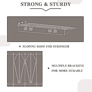 Incbruce Outdoor Storage Lawn Steel Roof Style Sheds 6' x 4' Outside Tool House with Sliding Door (Grey)