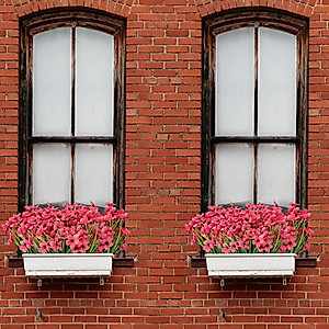 URSTOUD 6 Bundles Artificial Orchid Flowers, Fake Artificial Greenery UV Resistant No Fade Faux Plastic Flowers for Wedding Bridal Bouquet Indoor Outdoor Home Garden Kitchen Office Table Vase(Fuchsia)