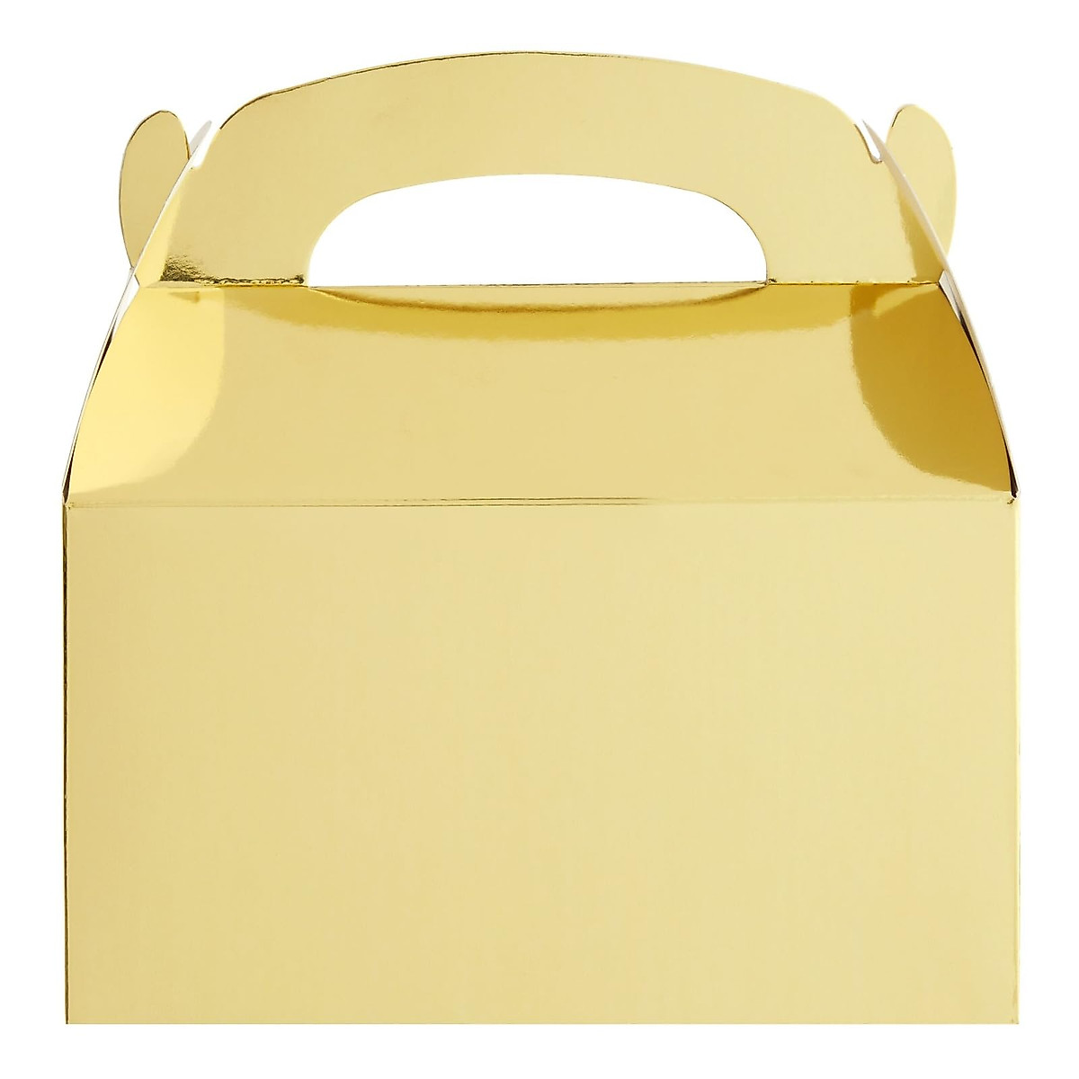 Juvale Gold Gable Boxes for Birthday Treats, Wedding Party Favors (6.2 x 3.6 x 3.4 In, 24 Pack)