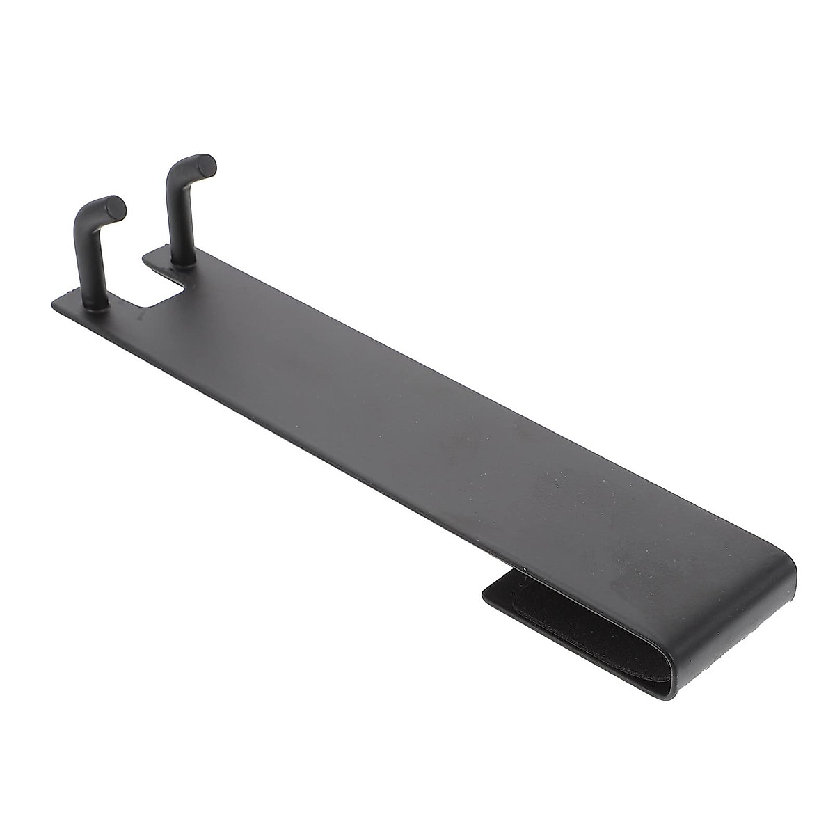 DOITOOL Towel Hooks 2pcs Rack Stainless Clothes Cabinet Steel Home Hanger Glass Storage Hangers Shower Black Organizer Door, The for Towel Bedroom Extended Over Clo Room Kitchen Clothing Towel Hook