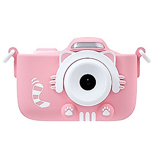 LINXHE Kids Camera, Kids Selfie Camera Toy 3.0 inch Touch Screen HD Digital Video Camera for Toddler, Christmas Birthday Gifts for Children (Color : Pink, Memory Card : with 16g Memory Card)
