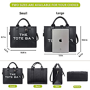 Taiuloo The Tote Bag for Women, Leather Handbag Tote Purse with Zipper, Women's Shoulder Bag Crossbody Bag for Office, Travel