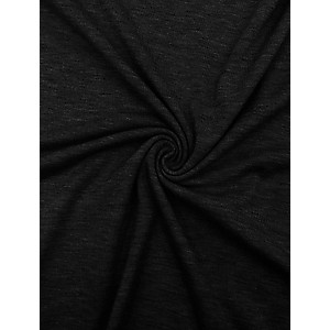 Bingerlily Women's Casual T-Shirts 3/4 Sleeve Color Block Cute Tops Comfy Blouses (Charcoal,Large)