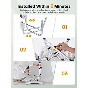 Hiqufet Shower Chair for Inside Shower(450lb), FSA/HSA Eligible 5 Height Adjustable Shower Stool, Shower Seats for Adults, 3-Minute Quick Assembly, Heavy Duty Shower Bench for Inside Shower to Sit on