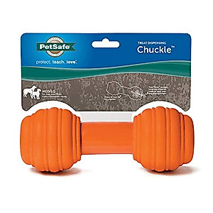 PetSafe Sportsmen Chuckle Interactive Dog Toy with Noise Maker - Use with Food or Treats