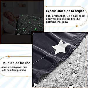 Shing Stars Travel Blanket Pillow for Long Plane Flight Soft Airplane Blanket with Soft Bag Pillowcase Travel Essentials for Home Office Camping Adults Car Train Bus