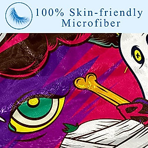 Halloween Horror Monsters Seamless Pattern Prints Soft Warm Cozy Blanket Throw for Bed Couch Sofa Picnic Camping Beach, 150×100cm