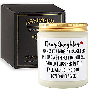 Daughter Gifts from Mom Dad, Birthday Gifts for Daughter Adult, Daughter Birthday Gifts Ideas, Funny Christmas Valentines Day Mothers Day Graduation Gifts for Daughter Stepdaughter (Lavender Scented)