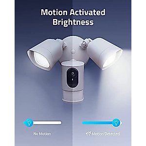eufy Floodlight Cam 2, 2K, Built-in AI, 2-Way Audio, No Monthly Fees, 2,500-Lumen Brightness, Weatherproof, HomeBase Not Compatible, (Existing Outdoor Wiring and Junction Box Required) (Renewed)