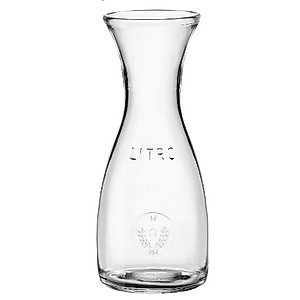 Bormioli Rocco Misura PZ Wine Carafe – Wide Mouth Clear Glass Carafe Pitcher For Water, Juice, Milk, Coffee, Iced Tea – Elegant Bistro Style Carafe Decanter With Authenticity Stamp – Made In Italy