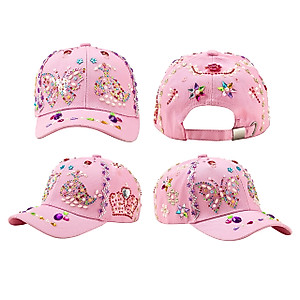 Klever Kits Decorate Your Own Baseball Cap with 7 Sheets Gems Stickers, Art & Crafts Kit for Kids, Fun Creative DIY Toys for Kids Girls