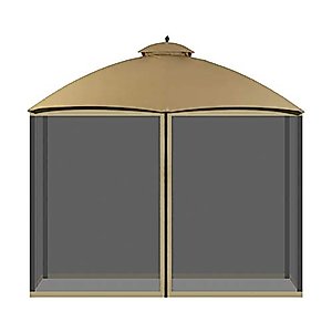 COWVIE Gazebo Netting Screen Replacement Universal 4-Panel Sidewalls 10' x 10' ( Only Netting)