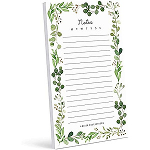 Bliss Collections to Do List Notepad, Greenery, Magnetic Weekly and Daily Planner for Organizing and Tracking Grocery Lists, Appointments, Ideas, Reminders, Priorities and Notes, 4.5"x7" (50 Sheets)