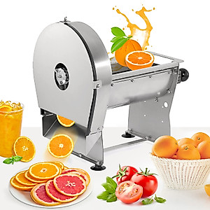 WICHEMI Electric Vegetable Fruit Slicer Commercial Cabbage Shredder Machine 2 IN 1 Manual Electric Onion Potato Slicer Machine Stainless Steel Electric Food Slicer Cutter 0.2-10mm Thickness Adjustable