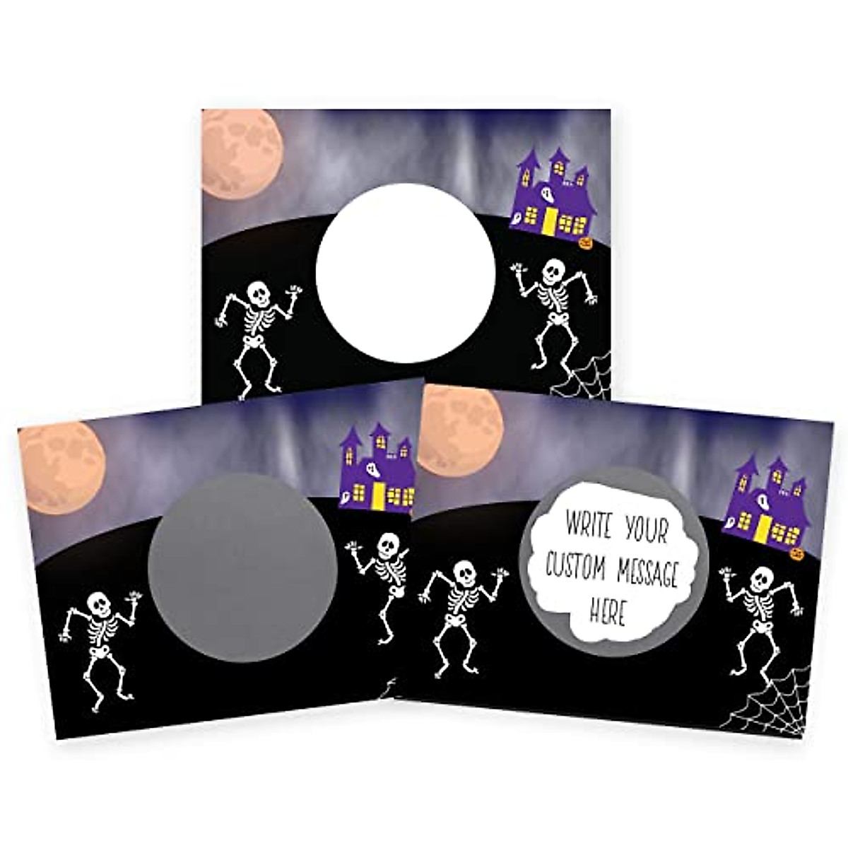 My Scratch Offs Halloween Party Spooky Skeleton DIY Make Your Own Scratch Off 20 Pack 3x4 Cards & Stickers Teacher Rewards