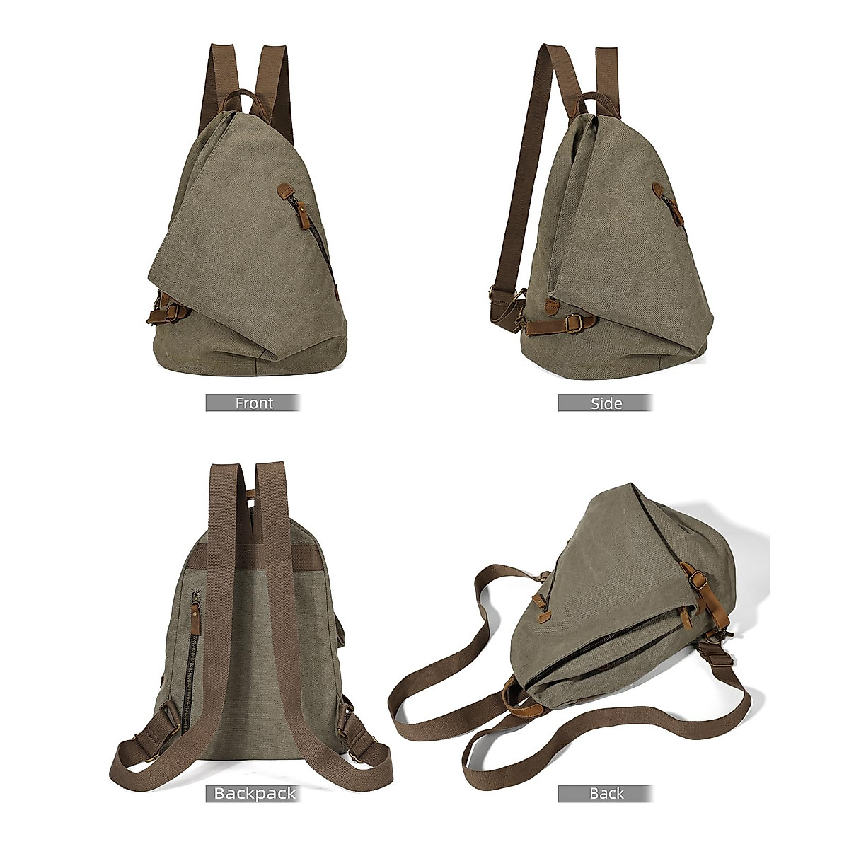 Canvas Vintage Backpack – Large Casual Daypack Outdoor Travel Rucksack Hiking Backpacks for Men Women