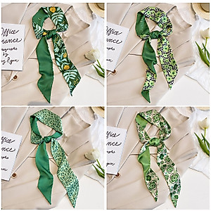 QTMY 17 Pack Purse Scarf for Bags Silk Head Scarf for Hair Handbag Women Scarfs Band Hair Neck Scarves Fashion Gifts (1)