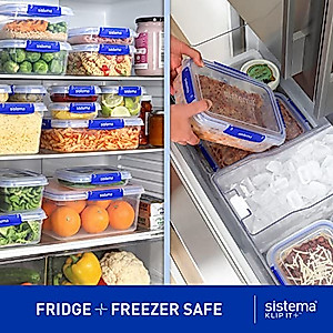 Sistema KLIP IT PLUS Food Storage Container | 5.5 L Square | Stackable & Airtight Fridge/Freezer Food Boxes with Lids | Recyclable with TerraCycle® | BPA-Free Plastic