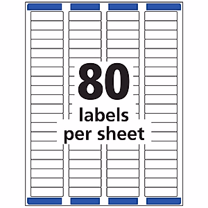 Avery Printable Return Address Labels with Sure Feed, 0.5" x 1.75", Matte Clear, 800 Blank Mailing Labels (18667)