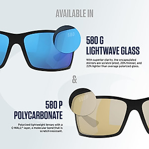 Costa Del Mar Man Sunglasses, Matte Black Frame - Gray Lenses - 59MM