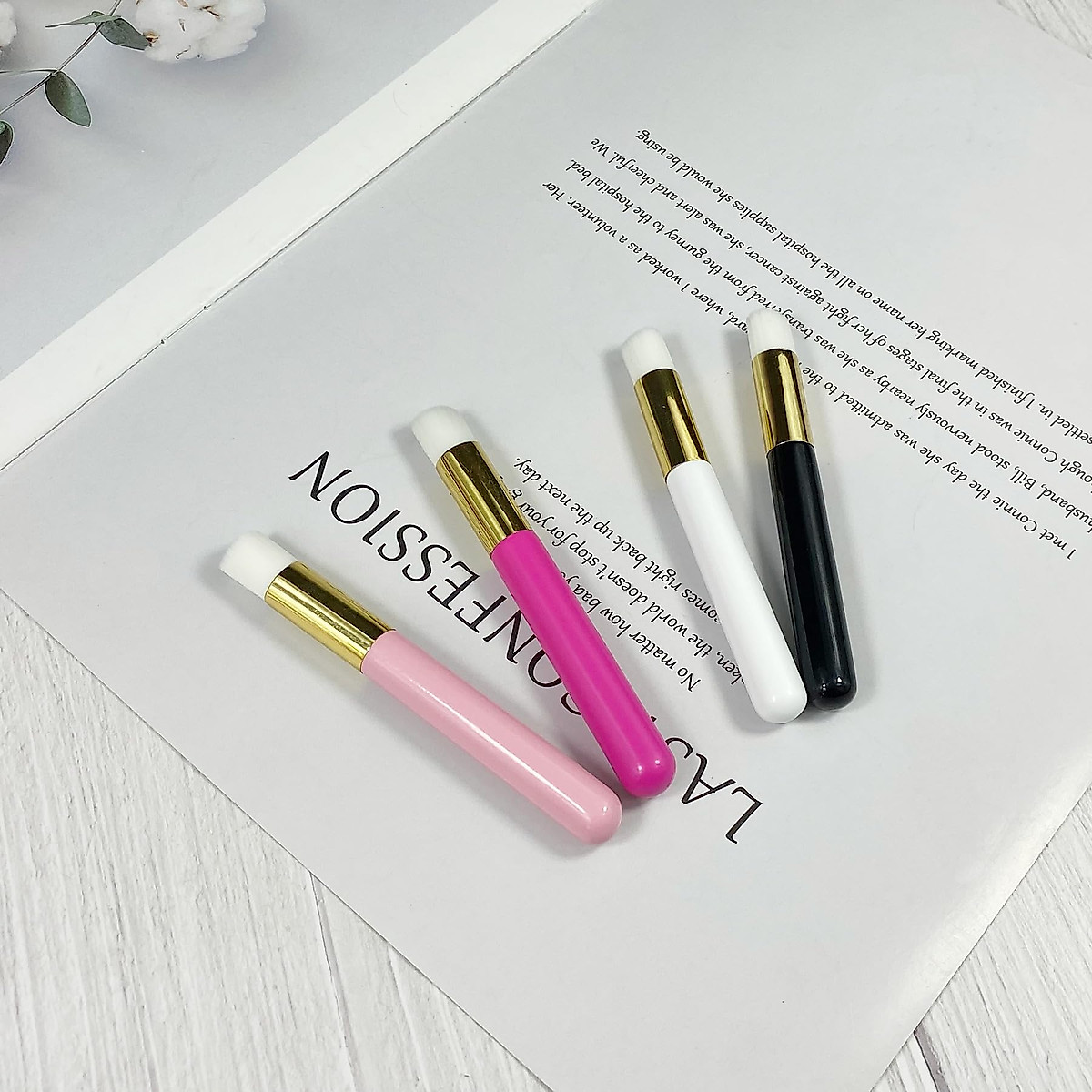 4 Pcs Lash Shampoo Brushes, Peel Off Blackhead Brush Remover Tool, Nose Pore Deep Cleaning Brush, Facial Cleansing Brushes, Eyelash Extensions Blackhead Brush Washing Brush